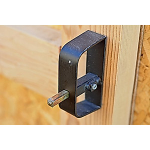 Doors & Door Hardware 5-1/2" Black L Handle Door Lock Set - For shed, gate, playhouse and more