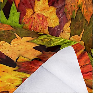 Plastic Bag Holder Autumn Maple Leaves Pattern Grocery Bag Organizer Hanging Kitchen Plastic Bag Storage/Garbage Shopping Bag Trash Bags Dispenser for Farmhouse Kitchen Home Decor