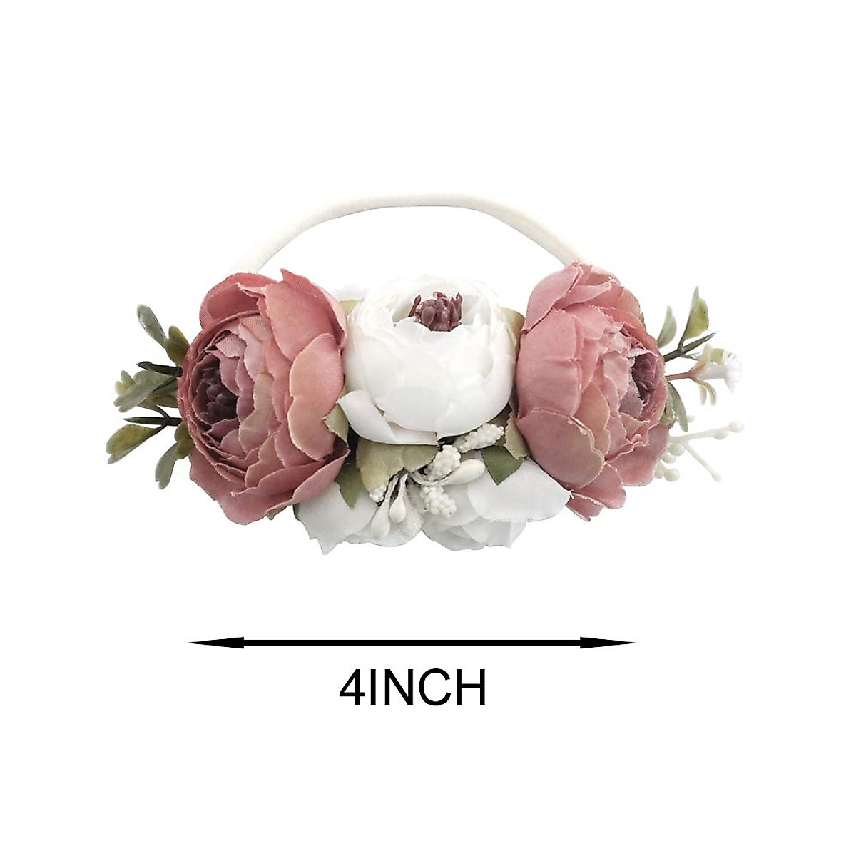 BGFKS Layered Tulle Tutu Dress for Toddler Girls,Baby Girl Rainbow Tutu Princess Skirt Set with Flower Headband.(Dusty Rose,12 Months)