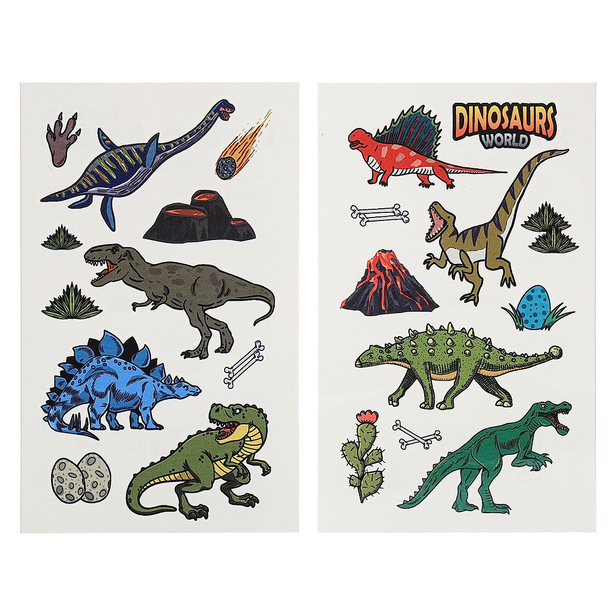 24 Sheets Dinosaur Temporary Tattoos, Birthday Decorations Dinosaur Party Favors