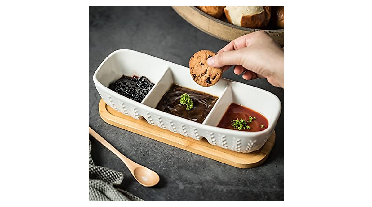 3 Compartment Condiment Tray for Stylish Entertaining