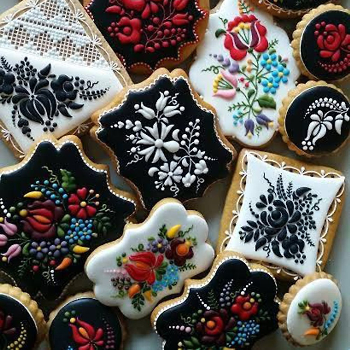 Plaque Frame Cookie Cutter 4Pcs/Set, Stainless Steel Pastry Biscuit Cookie Cutter Set Fondant Pancake Cutters Mold (Style 1)