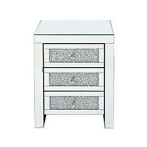 HIGOH Bedside Table Drawer Mirror Bedside Table Bedroom Cabinet Bedside Table Suitable for Bedroom Furniture