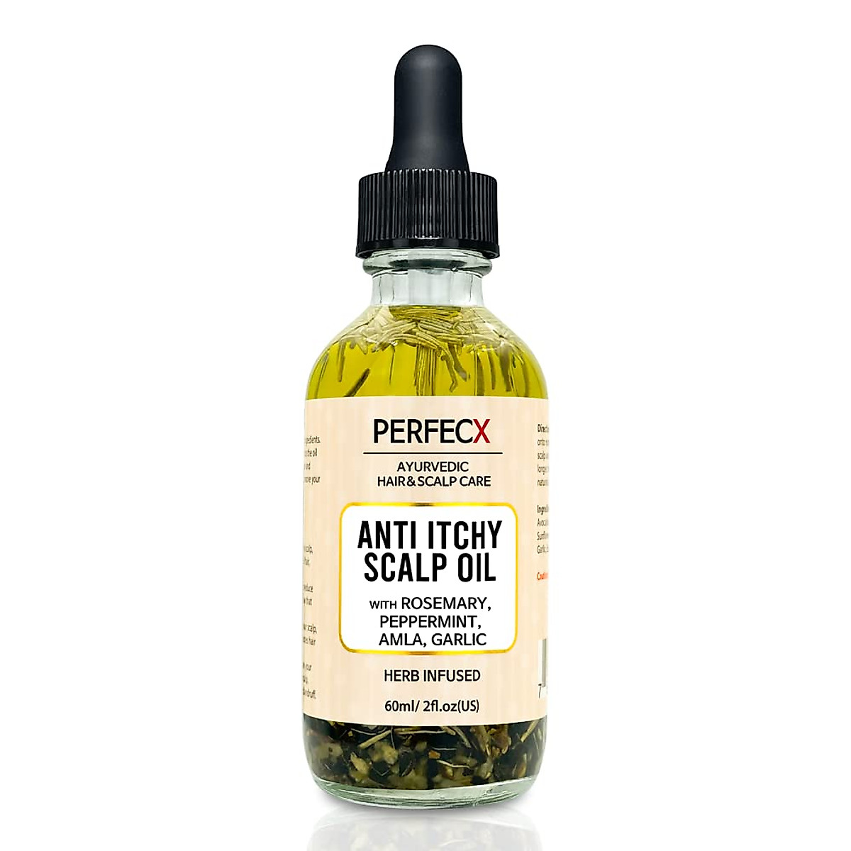 PERFECX Anti Itchy Scalp Oil [Herbal Infused, Ayurvedic] Rosemary, Peppermint, Amla, Garlic