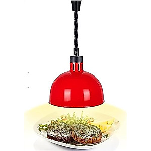 LINKANRUO Food Warmer Lamp Retractable Hanging Food Heat Lamp Warmer with Bulb 250W 29cm for Restaurant Heating Lamp Buffet Hanging Heat Lamps Lamps