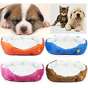 hbz11hl Ultra Soft Plush Cushion Pet Sleeping Bed Warm Mat Dog Cat Warm Kennel Pad Nest Dog Bed | Orthopedic Ultra Plush Sofa-Style Couch Pet Bed for Dogs & Cats, Gray, Large Rose Red S