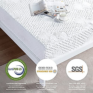 Olee Sleep 5 Inch Gel Adaptive Comfort Memory Foam Mattress (Full), White