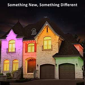 NOVOSTELLA Permanent Outdoor Lights, Smart RainbowColor RGB IC Light, 100ft (50x2) with 80 LED Eaves Lights IP65 Waterproof for Holidays, Christmas, Daily Lighting, WiFi APP Voice Control