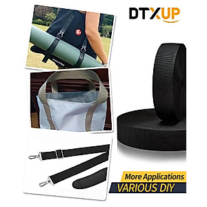 Nylon Webbing 1.5 Inch Strap, Polypropylene flat Webbing for Repairing, Replacement Canvas Strap for backpack straps, Heavy Duty Climbing Webbing 1.5 Inch Wide 10 Yard for sewing bag making lawn chair