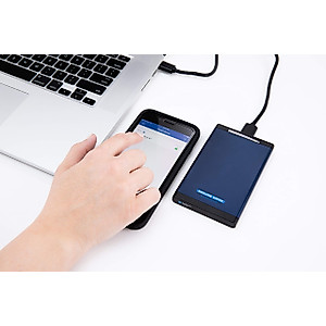 SecureData SecureDrive BT 2TB SSD Hardware Encrypted USB 3.0 Ext Drive FIPS 140-2 Level 3 Unlock via Phone app TAA Compliant, CJIS, HIPAA, CMMC, GDPR Compliant, Works with Mac and Win Free AV