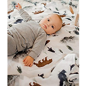 SARANONI Swaddle Blanket Luxury Decorative Baby Muslin Swaddle (Yosemite, 47" x 47")