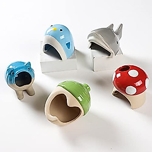 LIZHOUMIL Ceramic Hamster Hideout,Pet Hideout Hut Cave,Wear-Resistant Anti-bite,Hide Cooling Bed Caves Cage Also Suitable for Mice,Golden Bear,Other Small Animals