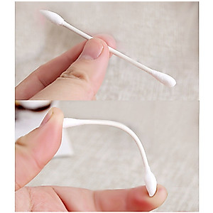 Paper Stick Cotton Swabs/180CT - Double Tipped Compact Quality Cotton Heads - Strong Toughness Handle - Multipurpose, Safe, Highly Absorbent (1 Pack)