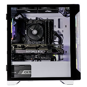 Velztorm Nix Custom Built Gaming Desktop PC Snow White (AMD Ryzen 5 5600X 6-Core, 16GB RAM, 1TB PCIe SSD + 1TB HDD (3.5), GeForce RTX 3070, 1xUSB 3.2, 3xUSB 3.0, 1xHDMI, Win 10 Home)