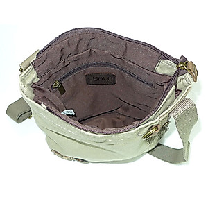 Chala Patch Cross-Body Women Handbag, Canvas Messenger Bag - Chihuahua - Sand