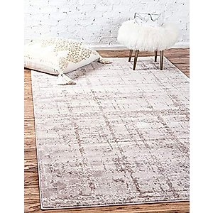 Unique Loom Uptown Collection by Jill Zarin Collection Textured Modern Beige Area Rug (9' 0 x 12' 0)