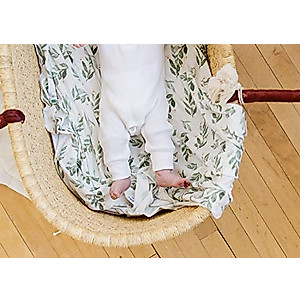 Large Premium Knit Baby Swaddle Receiving Blanket"Fern" by Copper Pearl