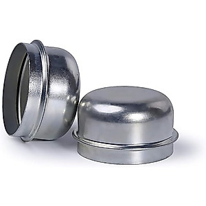 Z-oneMart 2 Pcs 1.98'' Replaces Trailer Grease Cover Dust Cap, Bearing Buddy Caps Apply to Steel Dust Caps for 2,000lbs-3,500lbs(2.0K-3.5k) 5 Lug/4 Lug Axle Hubs, DC-200
