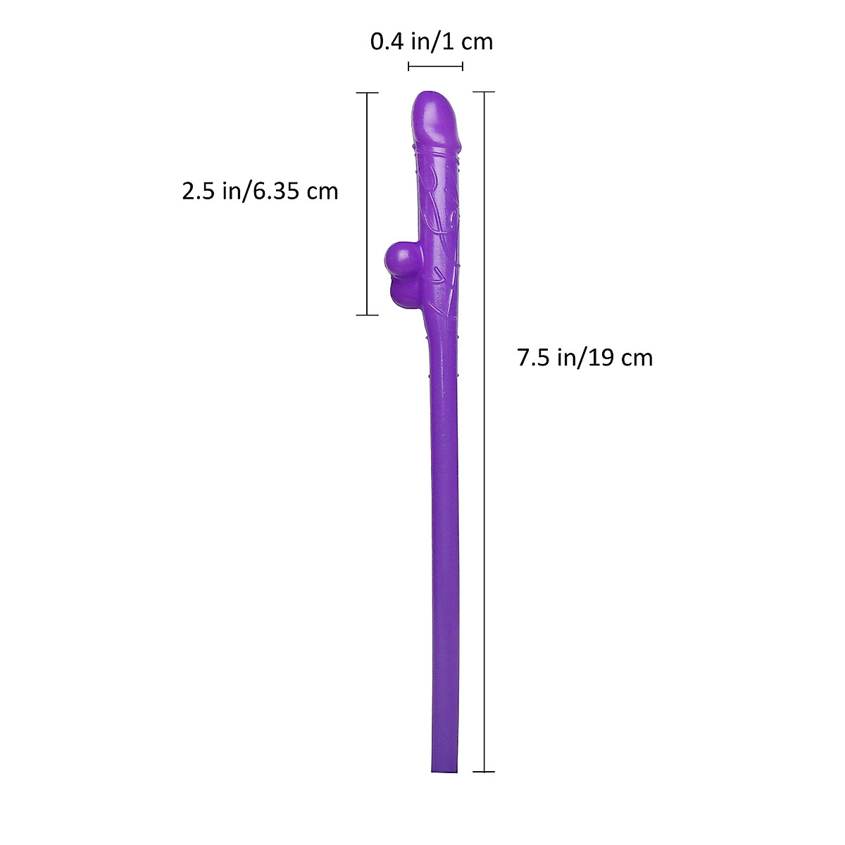 Bachelorette Party Penis Straws - Set of 30 pcs Pink, Black, Purple - Best Bride Shower Decoration