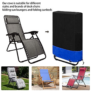 YUJHON Zero Gravity Chair Cover, 420D Outdoor Folding Chair Cover Waterproof Dustproof and UV Resistant, Folding Recliner Chair Cover Folding Lawn Chair Cover 29.5" W x 10" D x 39.7" H（2PC）