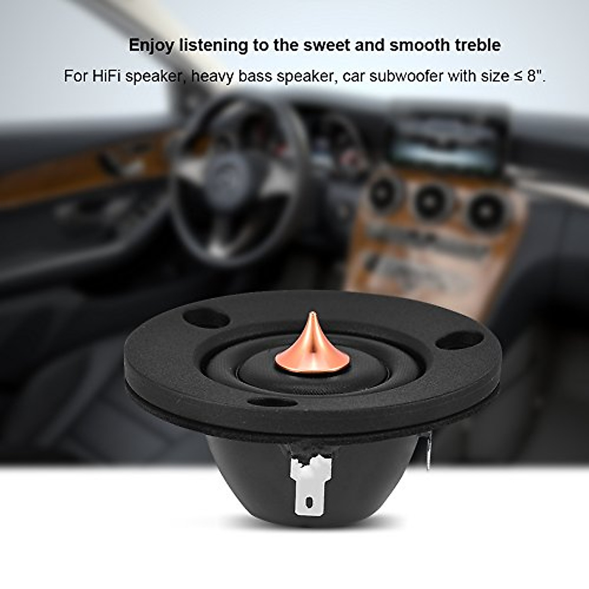 Zerone 1 Pair 2" 4Ohm 30W Silk/Polymer Composite Dome Tweeters Treble Speaker HiFi Stereo Heavy Bass Car Loudspeakers