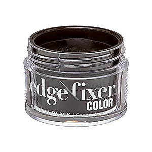 KISS COLORS & CARE Color Edge Fixer 1.01 oz. (30mL) Travel Size - Natural Black, Hides Grays & Fills In Hairline, Moisturizing, No Flakes, 24 Hour Maximum Hold, Natural Results, Keep Edges In Check