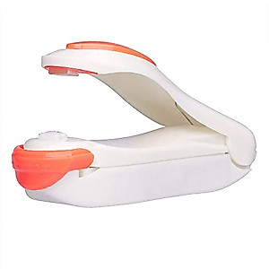 Portable Mini Heat Sealing Machine Impulse Sealer Seal Packing Plastic Bag with Lids (Beige, One Size)