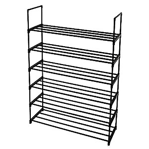 rusli8 6Tier Stackable 24-Pair Shoe Rack Metal Freestanding Storage Shelf for Dorm Room Shoe Rack Storage Organizer