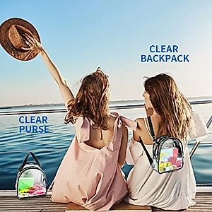 Mildbeer Clear Bag Stadium Approved Clear Mini Backpack, Clear Concert Backpack Purse, Clear Stadium Bag, Festival Bag
