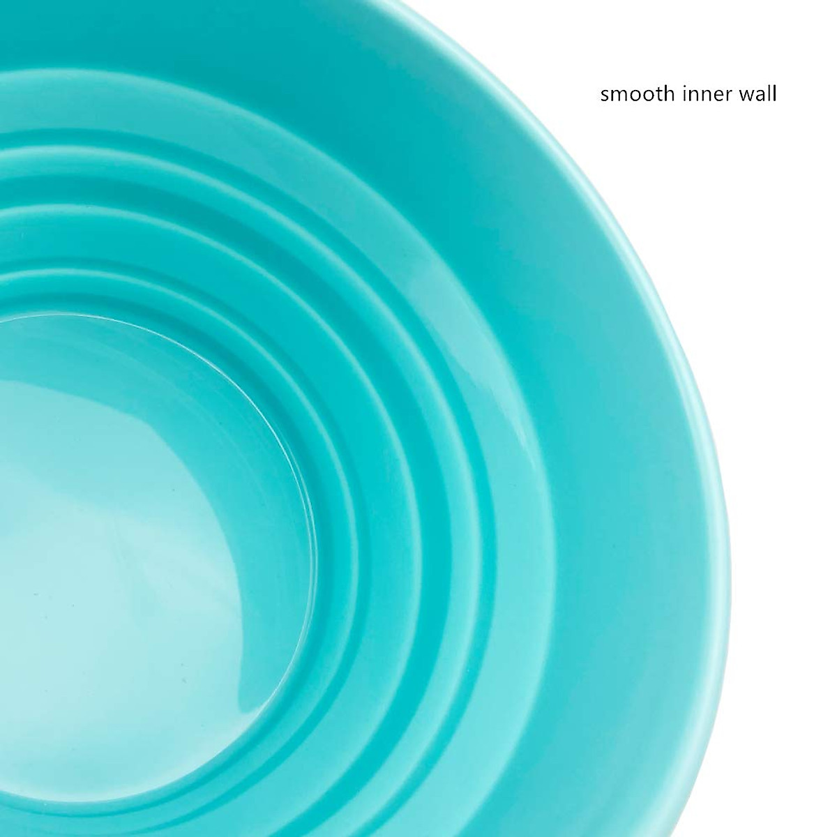 CARTINTS 950ml Collapsible Bowls-Silicone Food Storage Containers-Prep/Storage Bowls with Lids-Silicone Lunch Containers, Ideal for Travel and Camping (Blue)