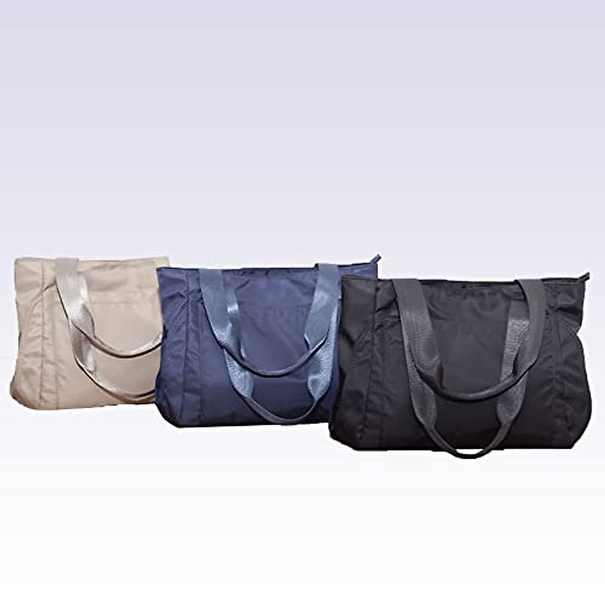 Manfnee Nylon Tote Bag for Women Waterpoof Shoulder Bag Multi-function Work Travel Messenger Bags