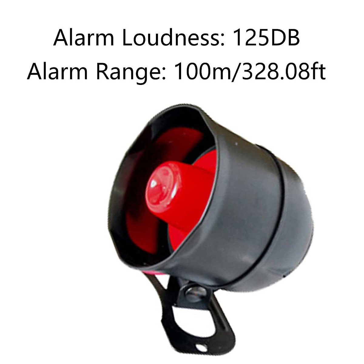 Car Security Horn Vehicle Alarm Security Protection System with 2 Remote Controls 6 Tone Alarm Loudspeaker 7-Level Sensitivity Car Alarm Siren 125DB Anti-Theft Device 12v 20w (CW-8110)