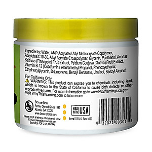 Bronner Bros Tropical Roots Firm Locking Gel - Loc & Twist Gel Ideal for Braids, Twists & Locs with Pineapple & Guava Extracts, Vitamins B5 & B12 - Strong Hold, Non-Flaking, Moisture & Shine - 6oz