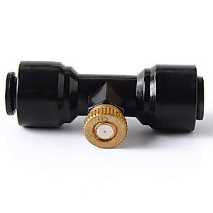 Maine Tube Fittings Misting Cooling System Kit 32.8FT(10M) Misting Line DIY Outdoor Mist Cooling Kit +10 Brass Nozzles Garden Misting Irrigation System for Garden Greenhouse, Flower Bed,Patio,Lawn