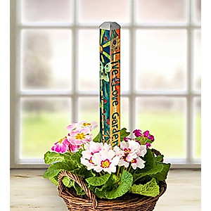 Studio M Garden Celebration 16" Mini Art Pole Small Decorative Indoor/Outdoor Garden Post, Great Gift, Stake Included for Easy Installation, No Digging Necessary -Made in The USA
