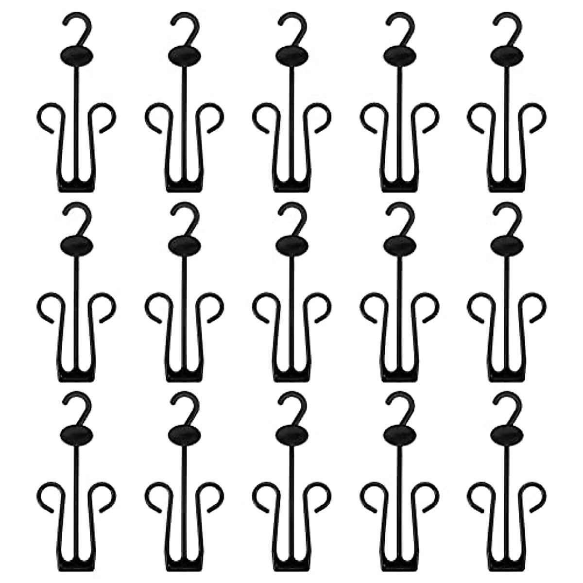 LIOOBO Pack of 15 Shoe Display Hook Shoes Drying Rack Plastic Shoes Hanger for Shop Home Supermarket Mall Black