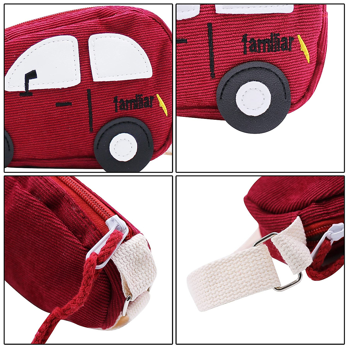 Suillty Kids Toddlers Cute Mini Car Shape Crossbody Bag Little Boys Girls Small Coin Purse Wallet Shoulder Handbags