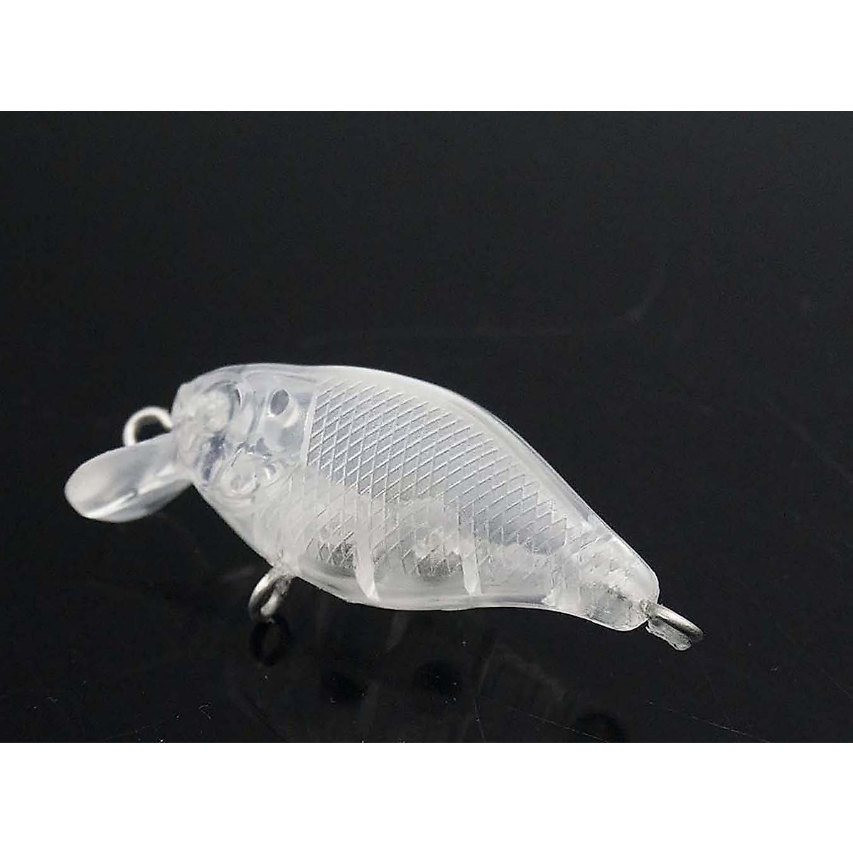 10PCS Unpainted 48mm 3.4g Lure with 4mm Free Fishing Eye Crankbait Baits Simulation Blank Body Clear Hard Baits Trout Salmon Minnow Lure Popper Lures Topwater Freshwater 413