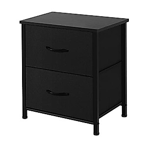 AZL1 Life Concept Storage Dresser Furniture Organizer Unit with 2 Drawers for Bedroom, Hallway, Entryway and Closets, Black