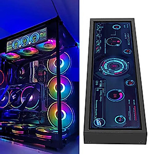 Jaerb Chassis Secondary Screen, Metal Shell, 360 Degree Rotation, 8.8-inch IPS Screen for Computer