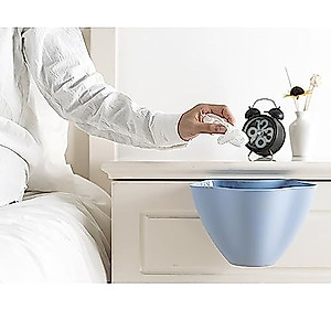 Nicunom 6 Pack Hanging Kitchen Waste Bins, Over-Cabinet Trash Can Hanging Small Plastic Garbage Bowl Collecting Food Scraps for Bedroom Bathroom Office Camping Cupboard