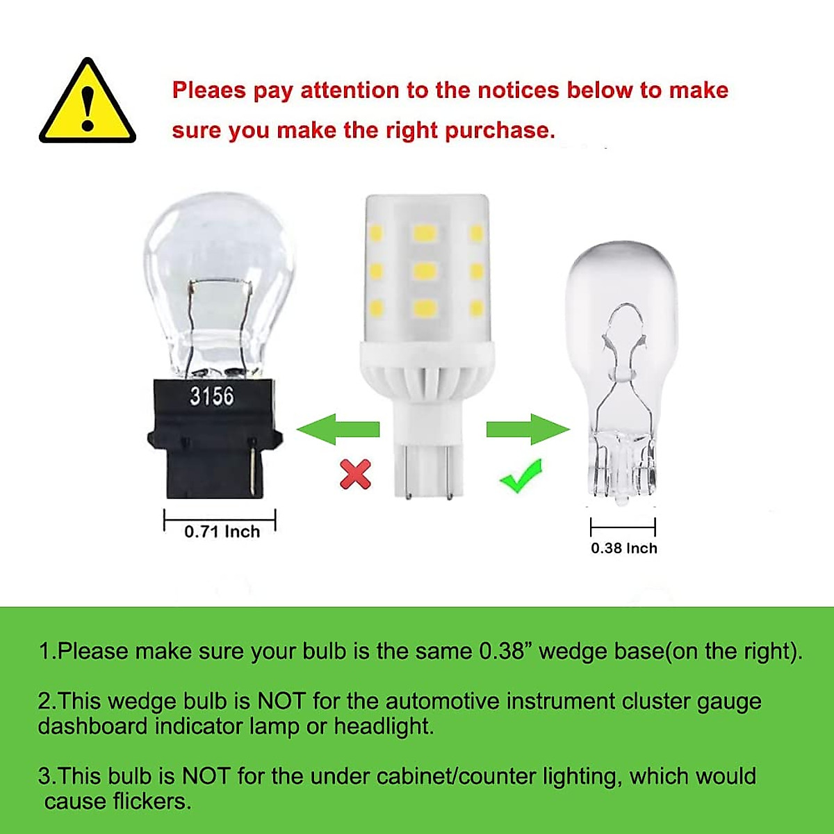 Makergroup Landscape Bulbs T5 T10 Wedge Base LED Light 12VAC/DC 3Watt Warm White 2700K-3000K for Outdoor Landscape Lighting Path Lights Deck Stair Step and RV Travel Tailer Lights 6-Pack