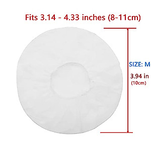 Geekria 100 Pairs Disposable Headphones Ear Cover for Over-Ear Headset Earcup for Bulk Pack, Stretchable Sanitary Ear Pads Cover, Hygienic Ear Cushion Protector Wholesale Multi-Pack (M/White)