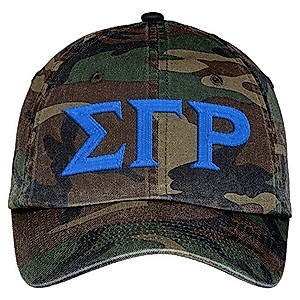 Sigma Gamma Rho Lettered Camouflage Hat Military Camo