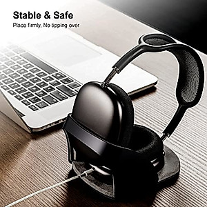 SUPERONE Headphone Stand Designed for AirPods Max, Headset Holder with Hibernating Base AirPods Max Stand Aluminum Alloy, Black