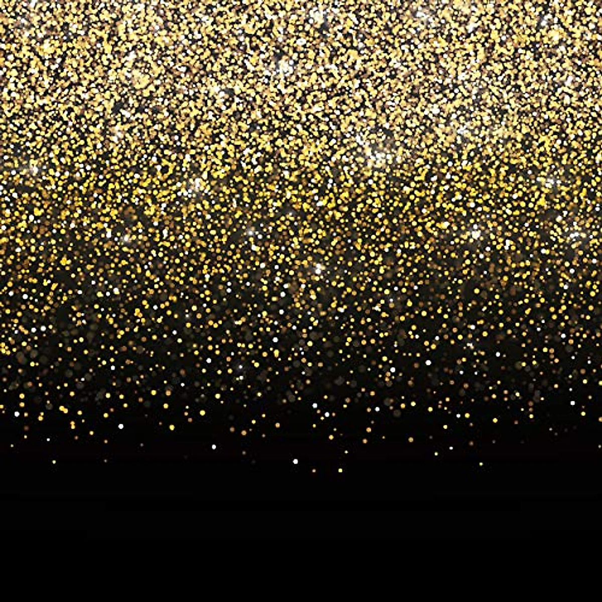 Black and Gold Photo Booth Backdrop - Perfect Party Decoration for Graduation, Birthday, Christmas, New Years Eve, Bachelorette, Weddings, Prom | Gatsby Photo Booth | Measures 6ft x 6ft