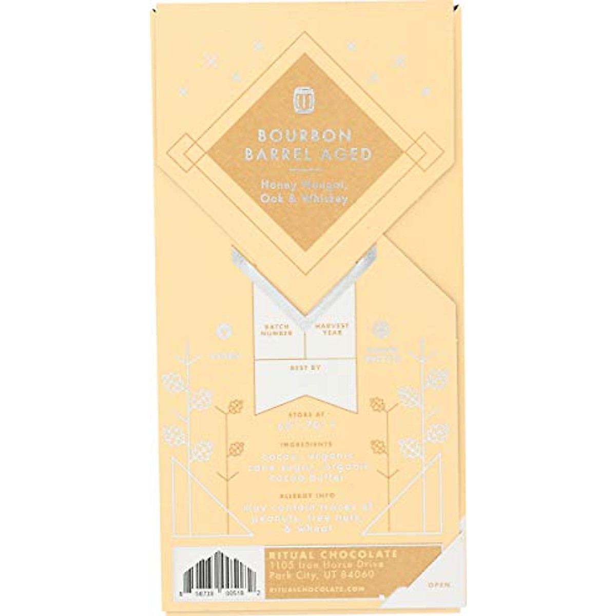 RITUAL CHOCOLATE Bourbon Barrel Aged 75% Cacao Bar, 1 EA