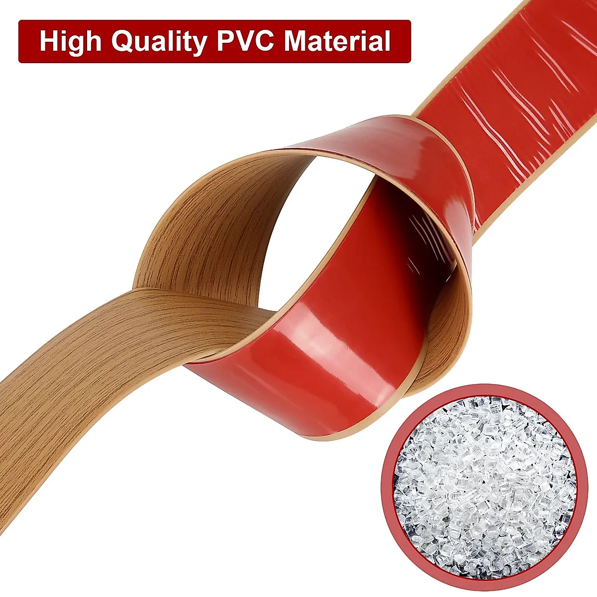 ABuff 10Ft x 2" Floor Transition Strip Self Adhesive Flooring Transitions Vinyl Laminate Floor Trim Flat Divider Strip for Joining Floor Gap, Carpet, Threshold, with Elegant Wood Grain, Brown