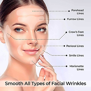 Pespire Silicone Face Patches - Reusable Facial Wrinkle Remover Pads: Deep Wrinkle Plumping Patch Masks for Face, Eyes & Mouth Skincare - Overnight Sleeping Mask for Eye Lines & Smile Wrinkles