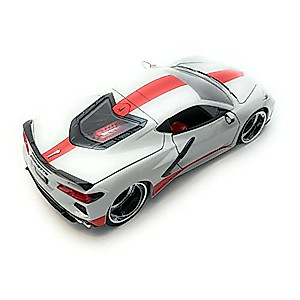 Jada 1:24 Bigtime Muscle 2020 Gray Chevrolet Corvette Stingray C8 Model 33045
